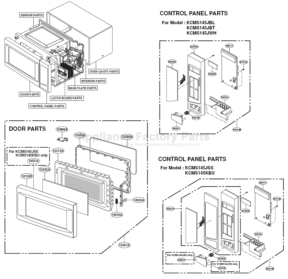 Kitchenaid KCMS145JBL-1 Parts | Find Microwave Parts Here