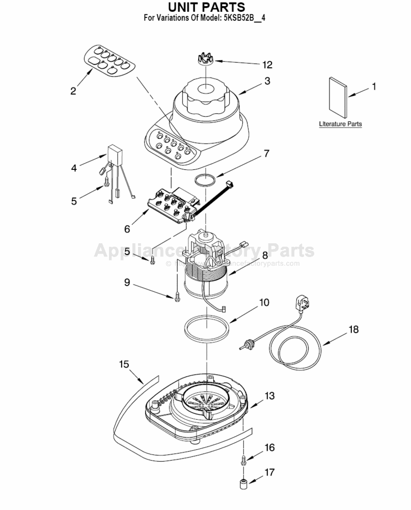 Kitchenaid 5KSB52BGR4 Parts | Find Small Appliance Parts Here