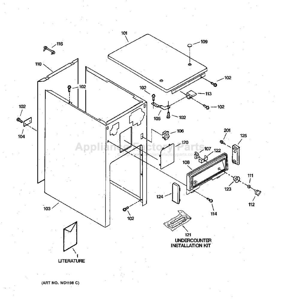 Ge GCG1200S4BW Parts | Find Trash Compactor Parts Here