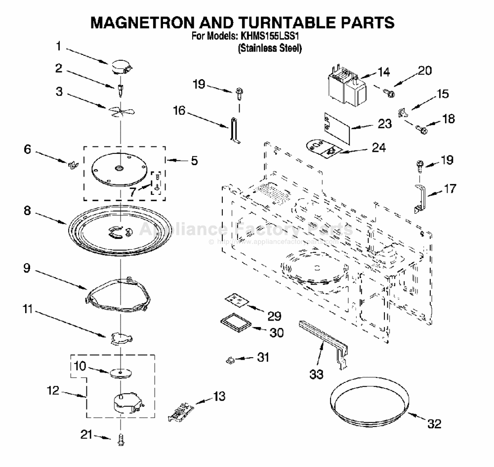 Kitchenaid KHMS155LSS1 Parts | Find Microwave Parts Here