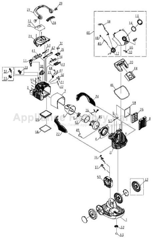 Sanitaire SP7025A Parts | Find Vacuum Cleaner Parts Here