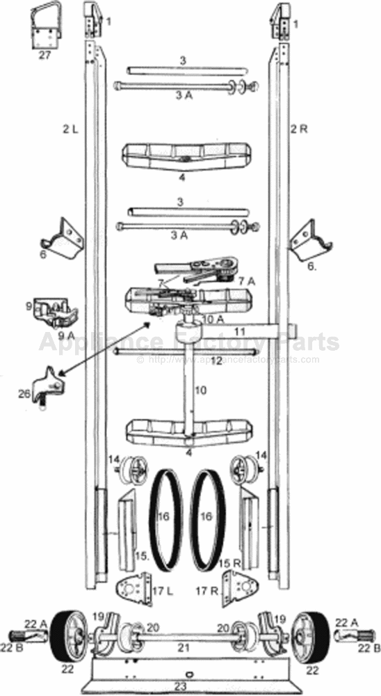 Yeats Appliance M7-P Parts | Find Hand Truck Parts Here