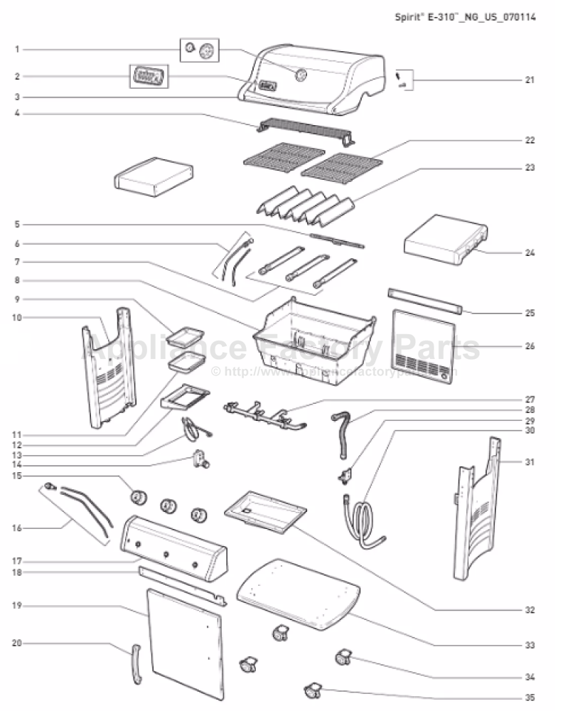 Weber Spirit E-310 Parts | Find Grill Parts Here
