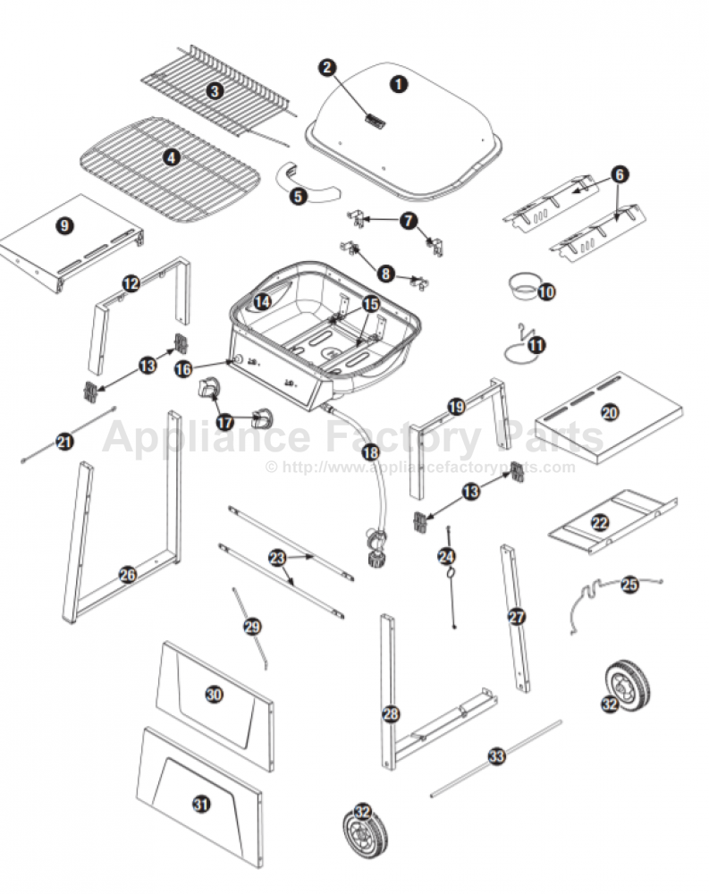 Backyard Grill GBC1703W-C Parts | Find Grill Parts Here
